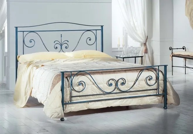 Nábytek ATIKA s.r.o. Kovová postel DAGMAR Povrchová úprava: stříbrná RAL 9006, Rozměr: 160 x 200 cm