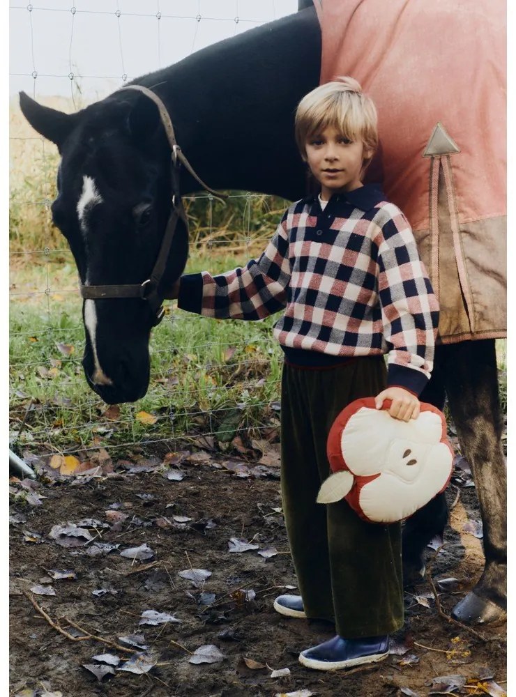Bavlněný dětský polštářek ø 30 cm Apple – Lorena Canals
