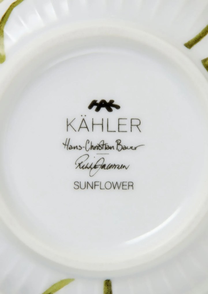 KÄHLER Porcelánová miska Hammershøi Summer Sunflower 12 cm, žlutá barva, porcelán