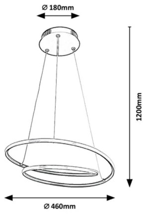 Rabalux - LED Lustr na lanku LED/40W/230V