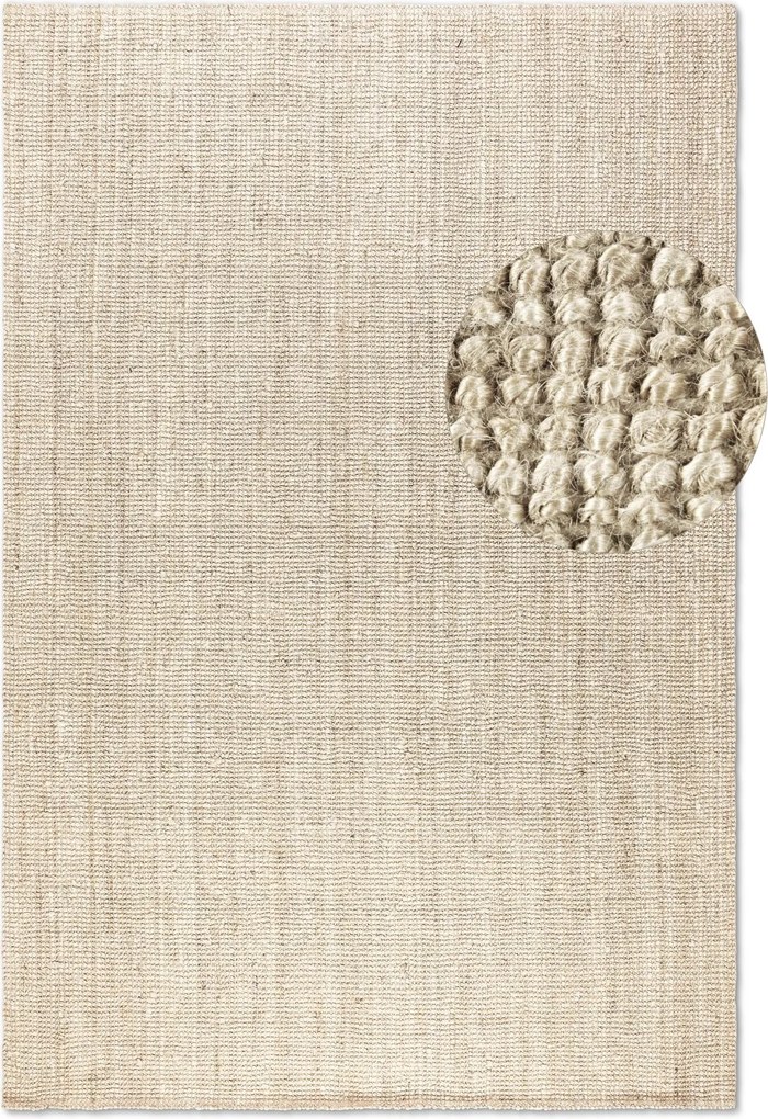 Kusový koberec Bouclé Jute 105973 Ivory White, 60x90, béžová, chodba / predsieň, Hanse Home