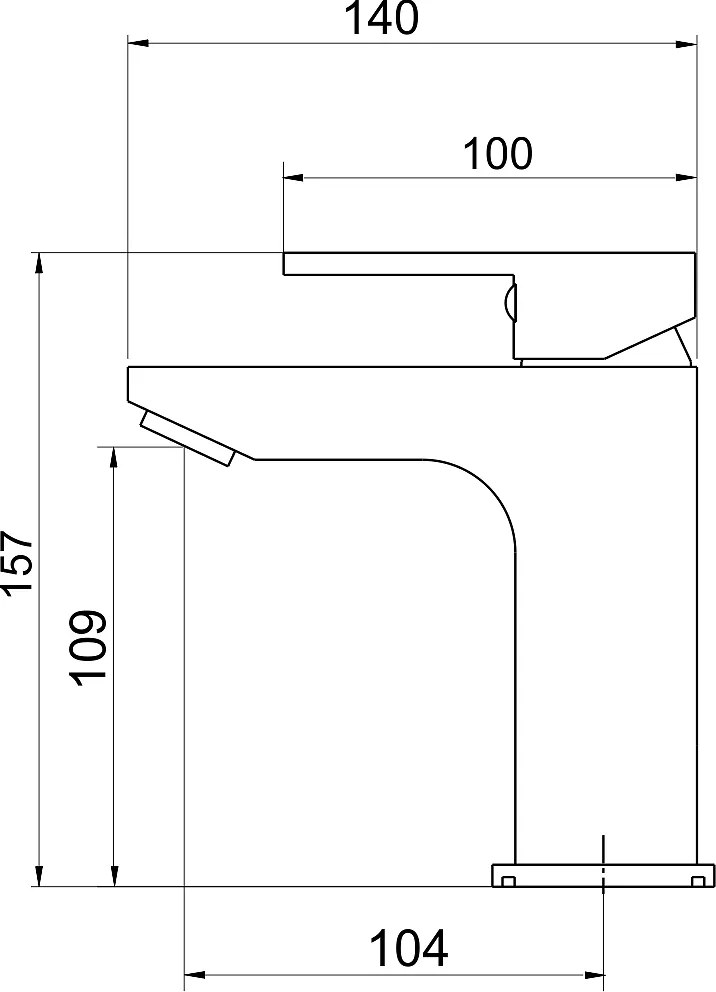 NOVASERVIS umyvadlová baterie bez výpusti Nobless EDGE chrom, 36001/1,0
