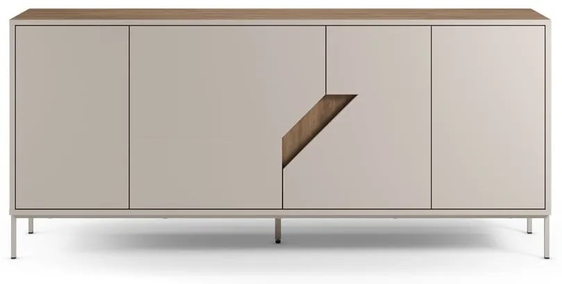 Komoda v dekoru dubu v krémovo-přírodní barvě 180x80x40 cm Lilou – Marckeric