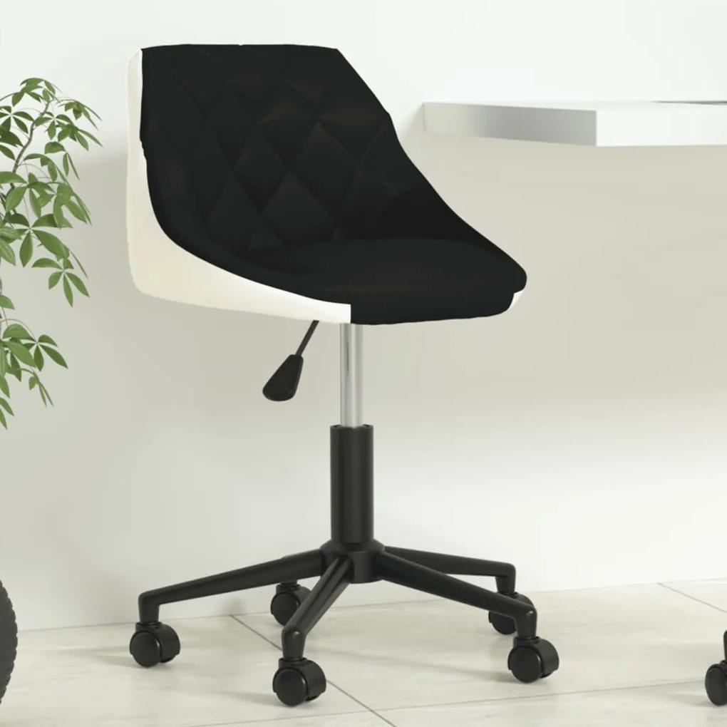 335462 vidaXL Otočná kancelářská židle černobílá umělá kůže