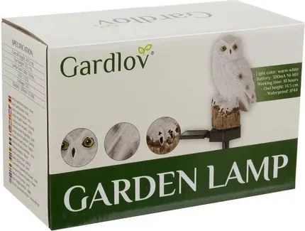 Solární zahradní lampa – sova