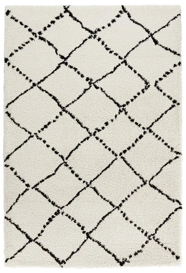 Béžovo-černý koberec Mint Rugs Allure Ronno Black Cream, 120 x 170 cm