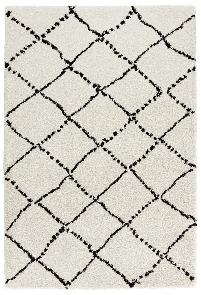 Béžovo-černý koberec Mint Rugs Allure Ronno Black Cream, 160 x 230 cm