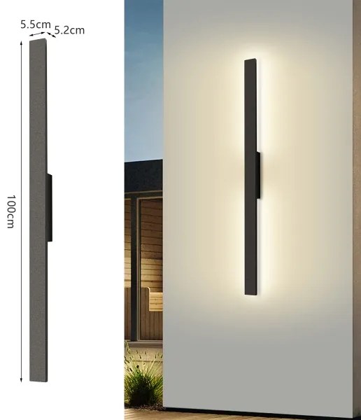 Brilagi - LED Venkovní nástěnné svítidlo LUNA LED/24W/230V 4000K IP65 černá