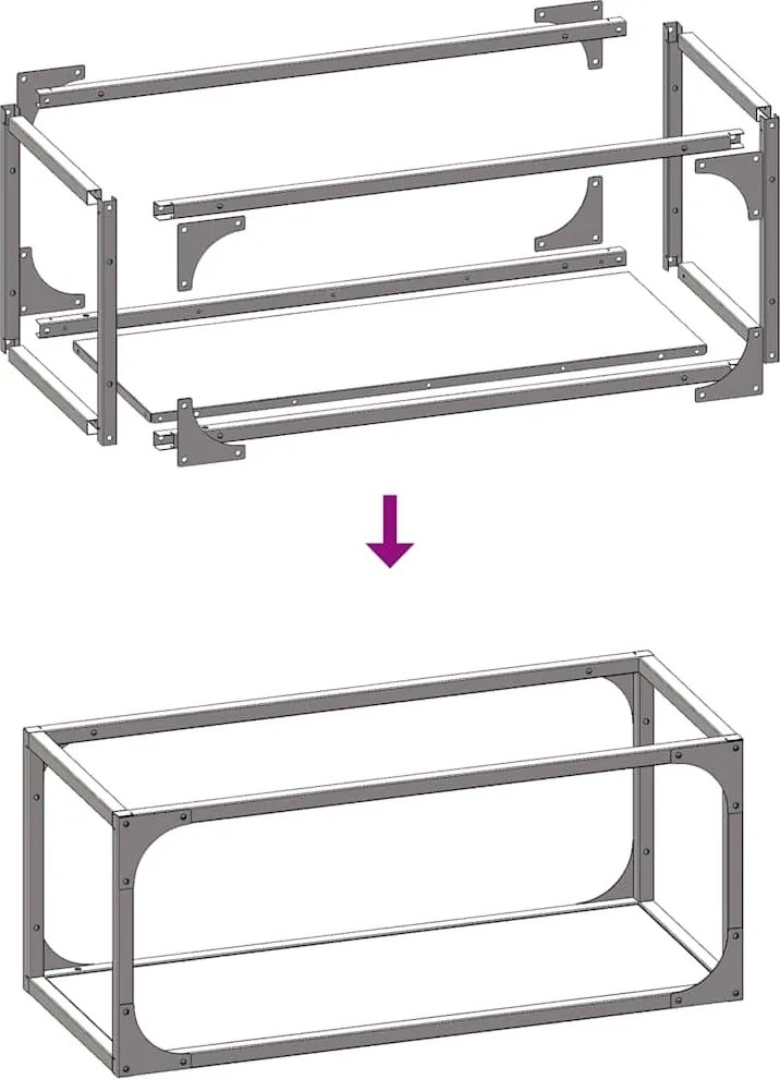 vidaXL Stojan na palivové dřevo Ocel válcovaná za studena [864261] Barva: Bílá