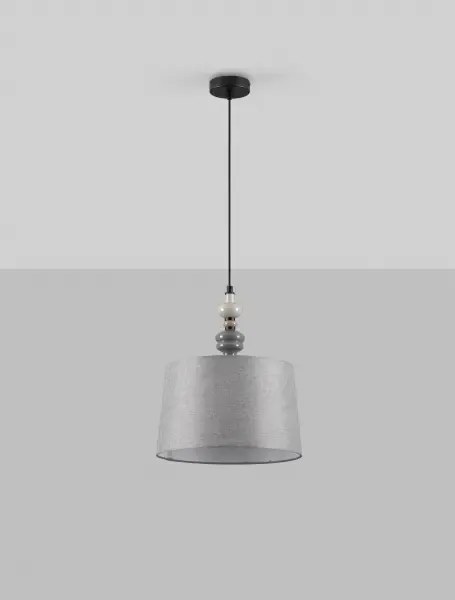 LED šedo-hnědý moderní lustr Damo