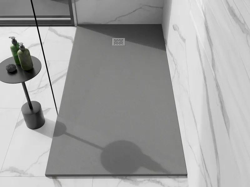 Mexen Stone+ kompozitní obdélníková sprchová vanička 200 x 90 cm, šedá-beton - 44619020
