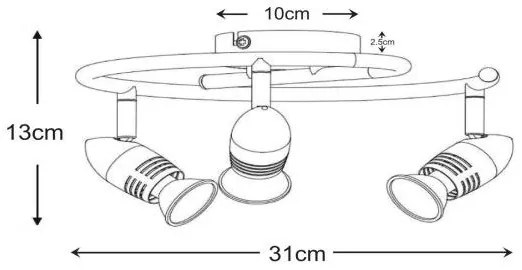 Lucide 13955/14/12 - LED bodové svítidlo CARO-LED 3xGU10/5W/230V chrom
