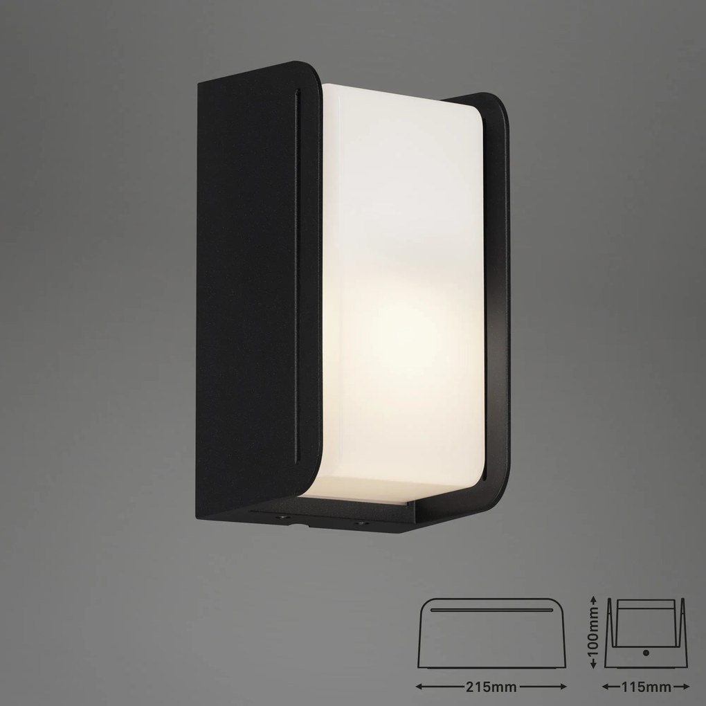 BRILO 3016015 Venkovní svítidlo 21,5 cm 1x E27 12W černá (starý kód: BRILO 3016-015) - BRILO
