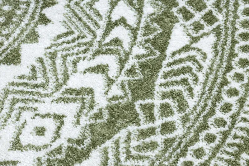 Dywany Łuszczów, Kusový koberec Napkin green kruh, 160x160 (průměr) kruh, zelená, chodba / předsíň