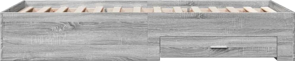 Rám postele se zásuvkami šedý sonoma 75x190 cm kompozitní dřevo 3280445