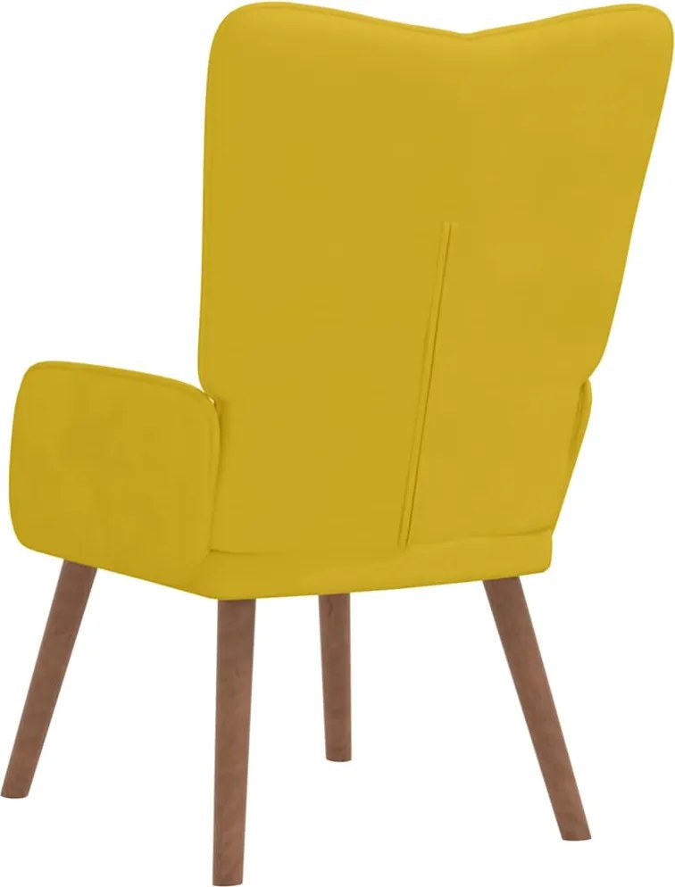 Relaxační křeslo hořčicově žluté samet 327662