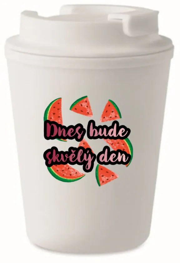 Personalizovaný cestovní termohrnek s ovocem a textem