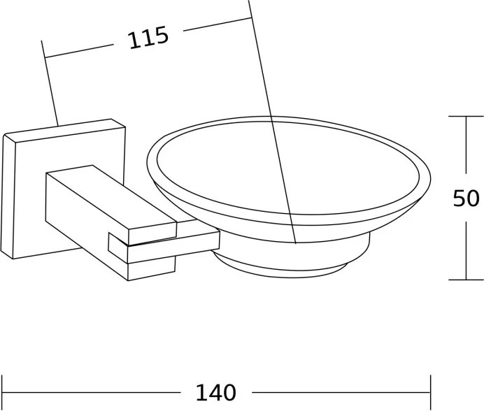 Mexen příslušenství, VANY držák na mýdlo, černá, 7020939-70