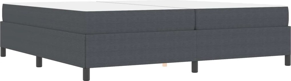 Rám postele s matrací Tmavě šedá 200 x 200 cm textil 3399141