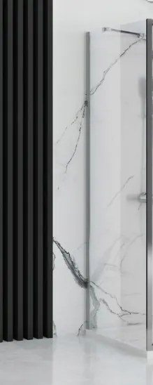 Rea Rapid, pevná stěna pro sprchový kout Rapid 800 x 1900 cm, 6mm čiré sklo, chromový profil, REA-K5608