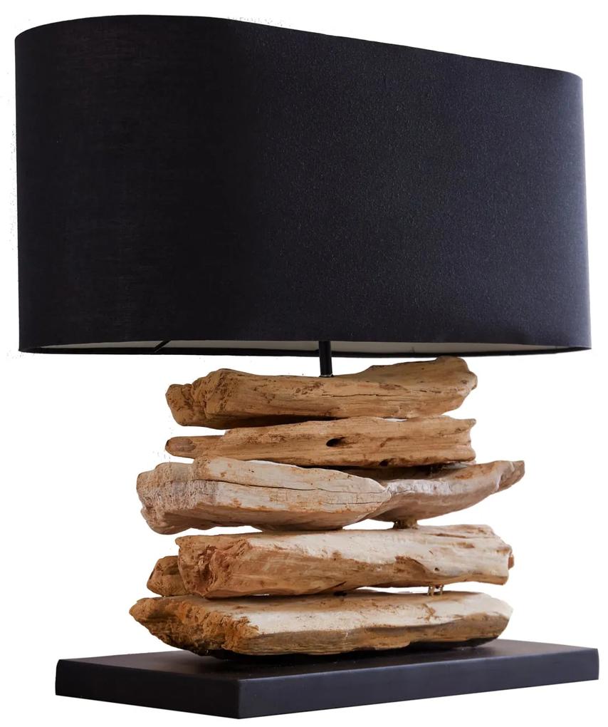 Invicta Interior Designová dřevěná stolní lampa - Áres