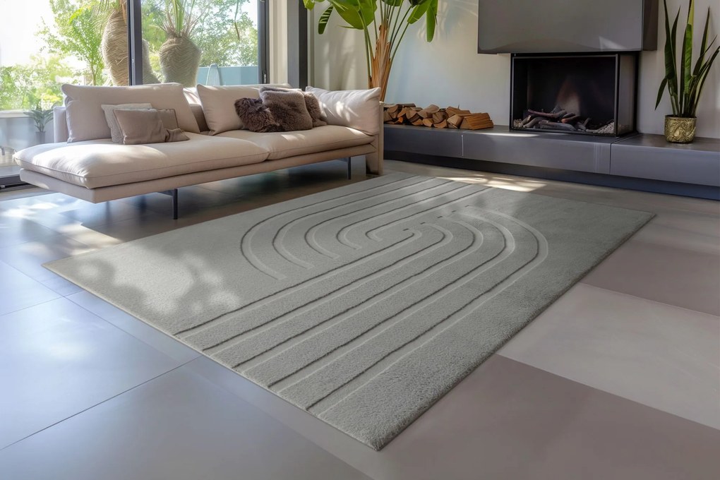 Obsession, Kusový koberec Zen Deluxe 700 Grey, 80x150, šedá, ložnice