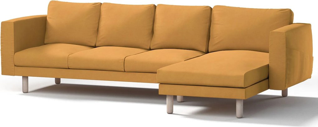 Potah na pohovku IKEA Norsborg 4-místná se šezlongem barva žlutá látka pletený vzor