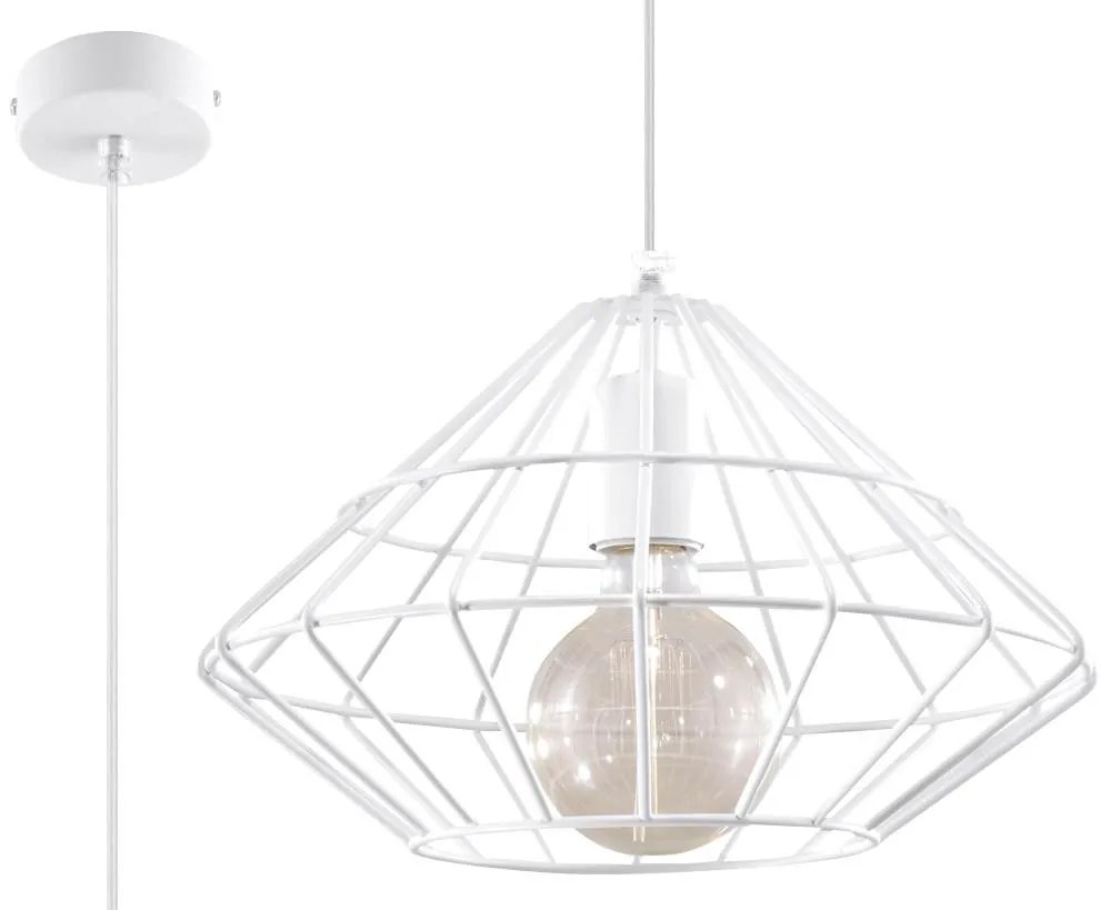 Závěsné osvětlení UMBERTO, 1xE27, 60W, bílé Sollux lighting UMBERTO SL.0293