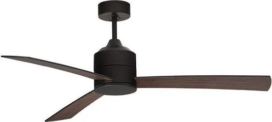 NV 9952350 Stropní ventilátor AXEL černý hliník a listy ořech - NOVA LUCE