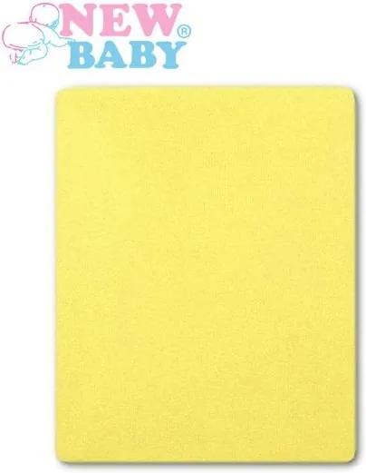 NEW BABY | New Baby Klasik | Nepromokavé prostěradlo New Baby 120x60 sv. žluté | Žlutá |
