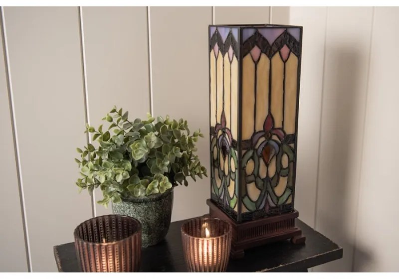 Stolní lampa Tiffany Renier – 12x12x35 cm