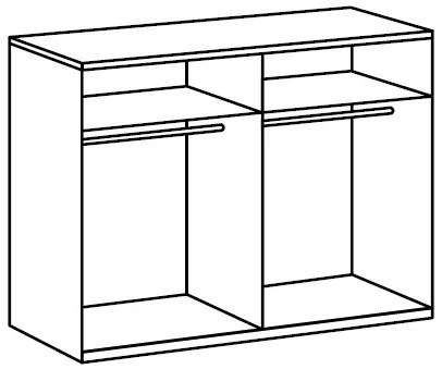 Šatní skříň Easy Plus, 225 cm, grafit/černé sklo