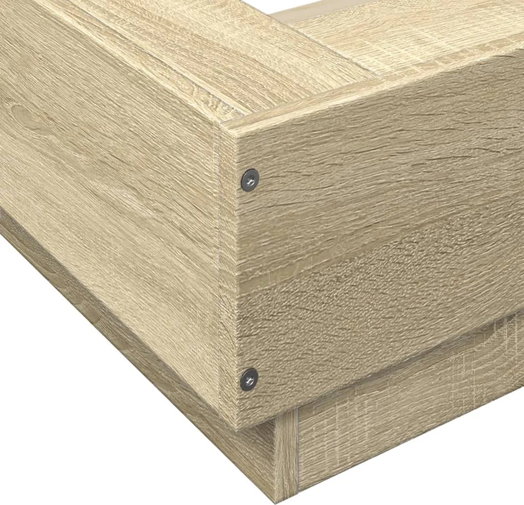 Rám postele dub sonoma 75 x 190 cm kompozitní dřevo 3281247