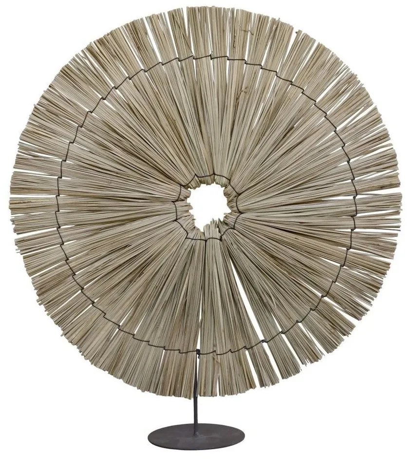 Stolní dekorace z mořské trávy ve tvaru kruhu na noze - 45*11*50 cm