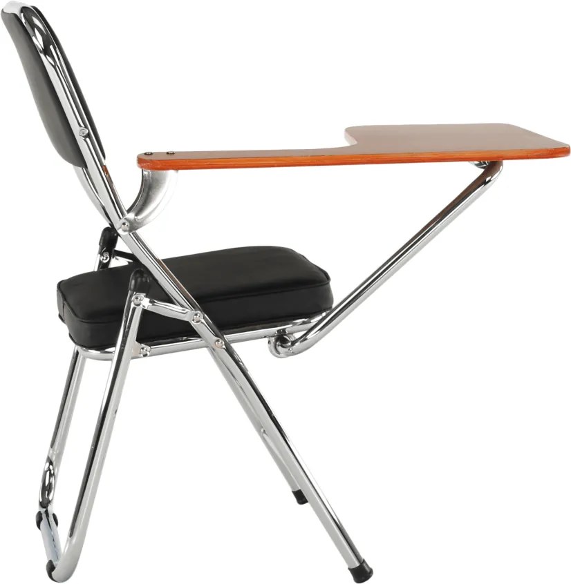 Židle s deskou na psaní, černá/přírodní, TEKER