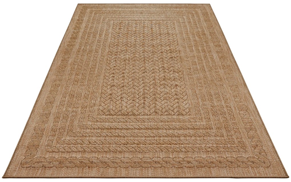 Hanse Home, Kusový koberec Forest 103992 Beige/Brown – na ven i na doma, 240x340, béžová, chodba / předsíň
