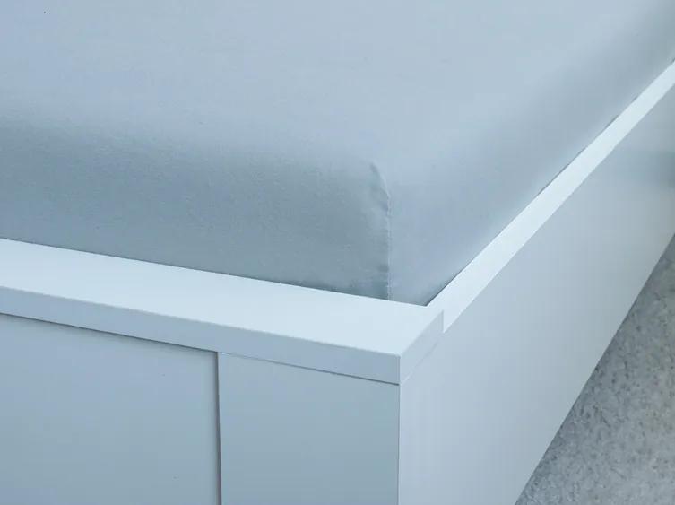 XPOSE® Jersey prostěradlo Exclusive dvoulůžko - světle šedá 180x200 cm
