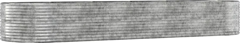 Vyvýšený záhon stříbrný 447x140x68 cm pozinkovaná ocel 319112