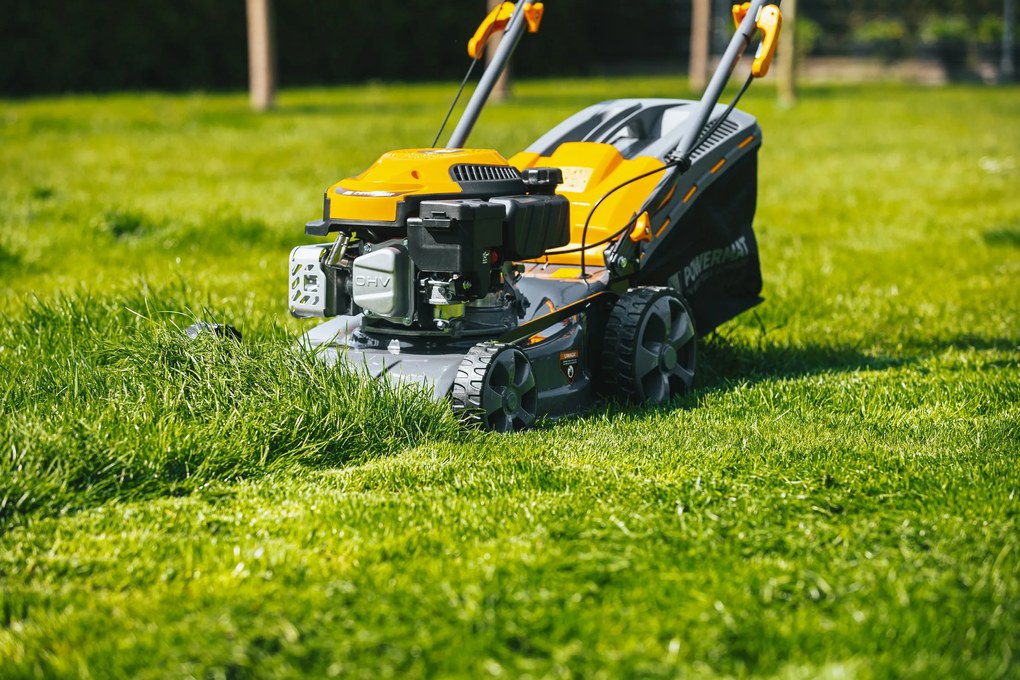 POWERMAT Benzínová sekačka PM-KSS-5S, s pohonem 5 koní, 40 l, 5v1 PM0976