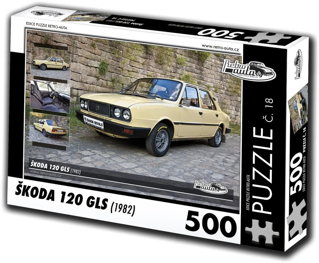 Puzzle retro-auta puzzle č. 18 škoda 120 gls (1982) 500 dílků
