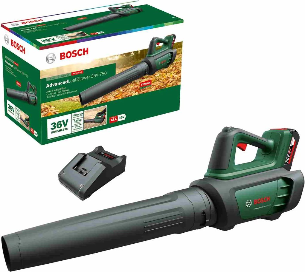 Fukar na listí bosch fukar na listí aku advancedleafblower 36v-750 (1x2,0 ah) 0.600.8c6.000