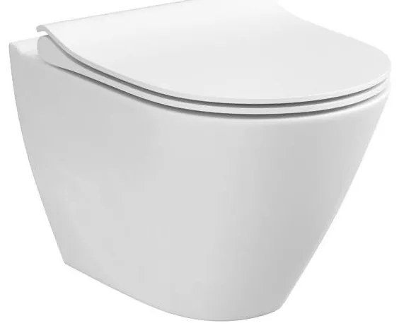 Cersanit K701-104 - Závěsné WC s prkénkem CITY OVAL keramika/bílá