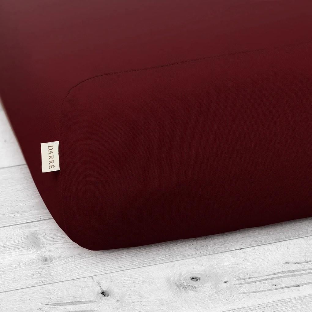 Jersey prostěradlo vínové na výšku matrace do 20 cm Velikost: 60 x 120