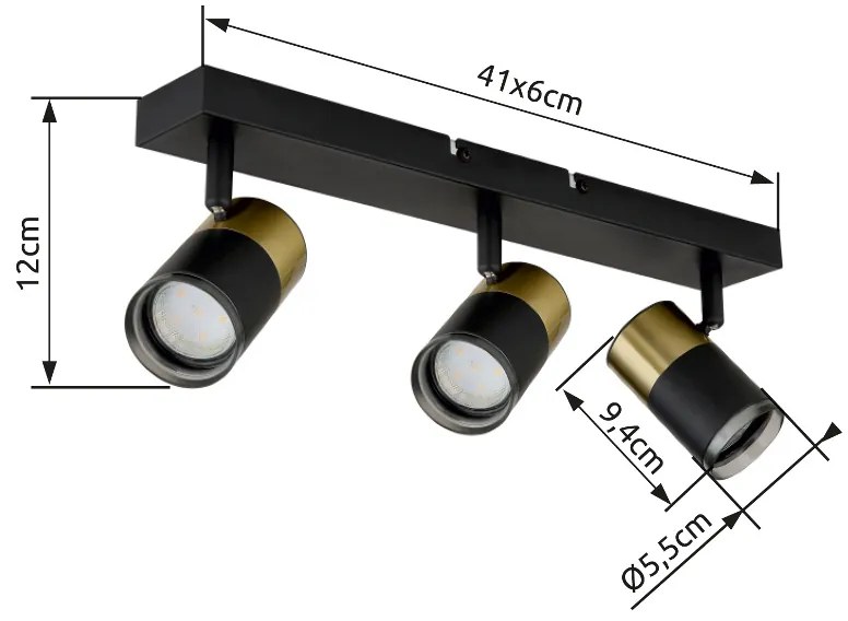 GLOBO BRISBON 57850-3 Bodové svítidlo
