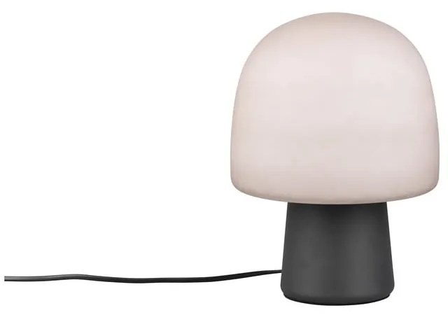 Černo-bílá stolní lampa se skleněným stínidlem (výška 27 cm) Steen – Trio