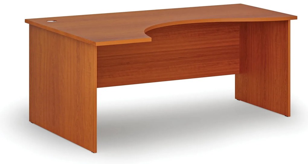 Ergonomický kancelářský psací stůl PRIMO WOOD, 180x120 cm, levý, třešeň