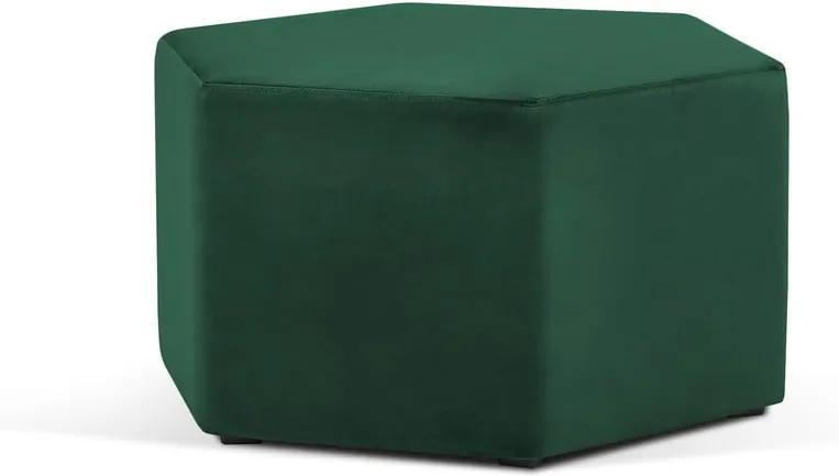 Lahvově zelený puf Milo Casa Marina, ⌀ 80 cm