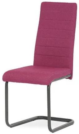 Autronic Moderní jídelní židle Židle jídelní, červená látka, kov antracit (DCL-400 RED2)