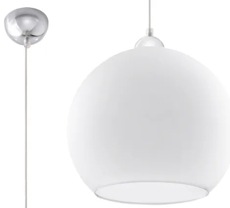 Lustr SOLLUX Ball E27 1x60W bez zdroje SL.0256 bílé sklo