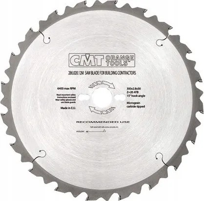 Cmt Pila stavební na dřevo 300x30mm 20z